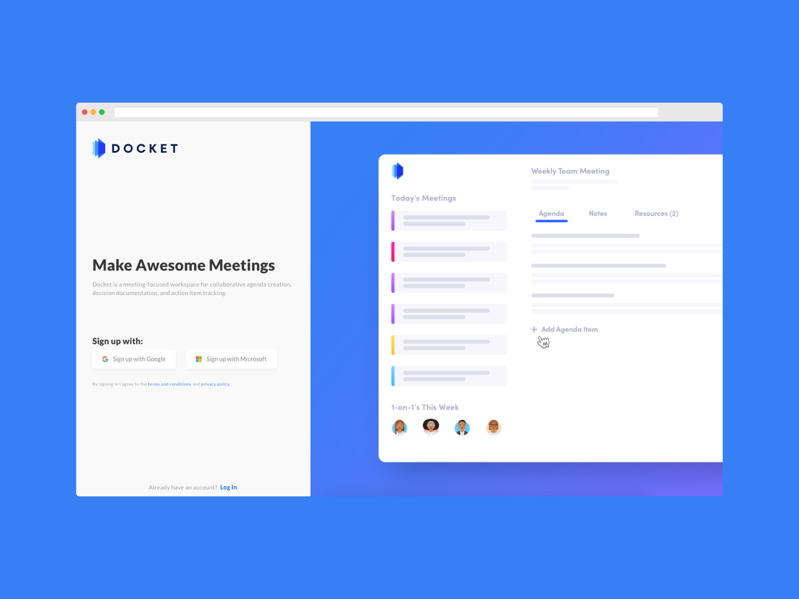 Docket login screen by Hayden Mills on Dribbble