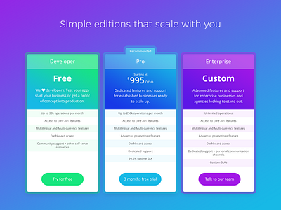 Pricing Style by Damian Kidd on Dribbble