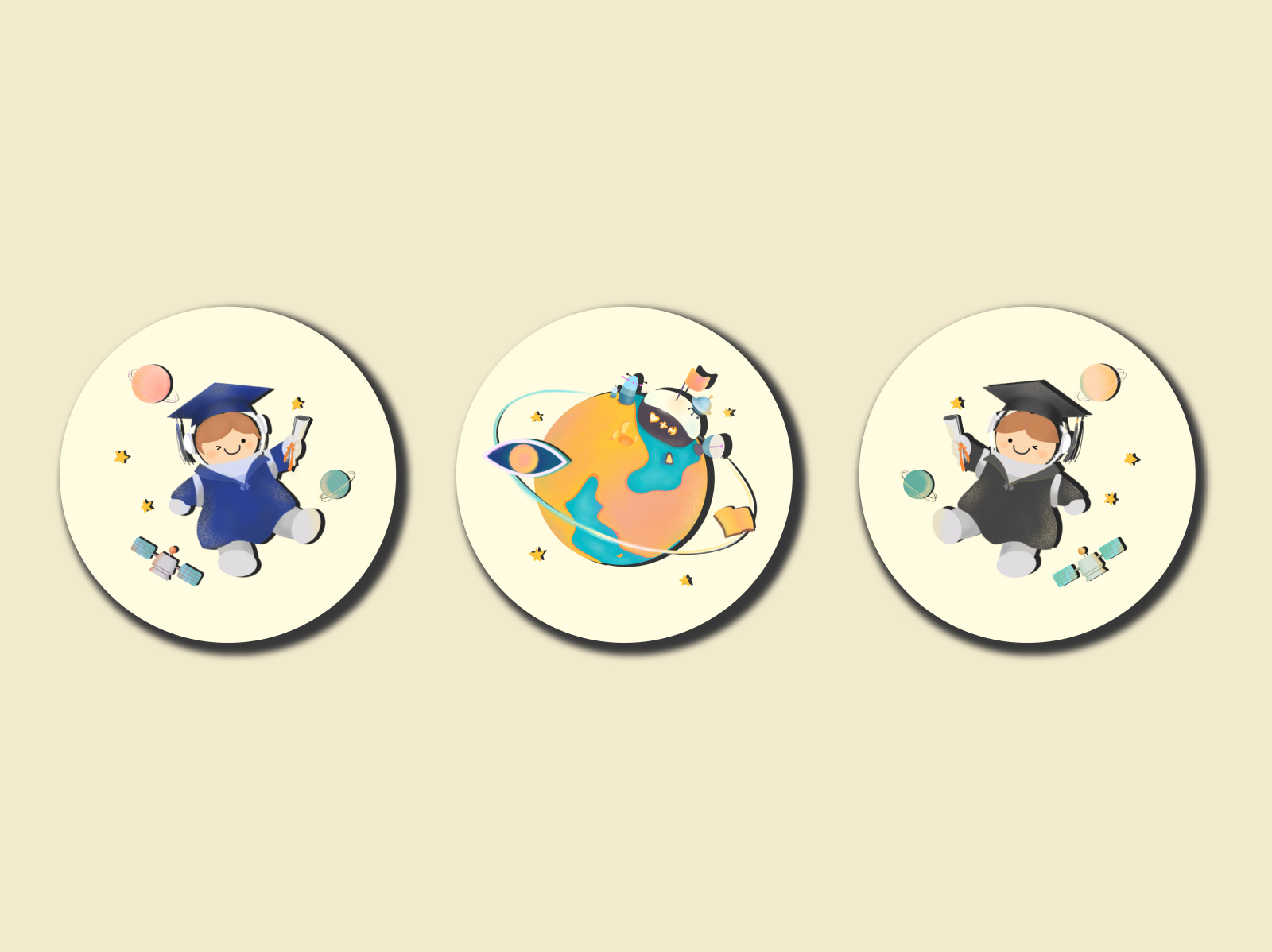 Graduation Illustration by Xiaohan Tu on Dribbble