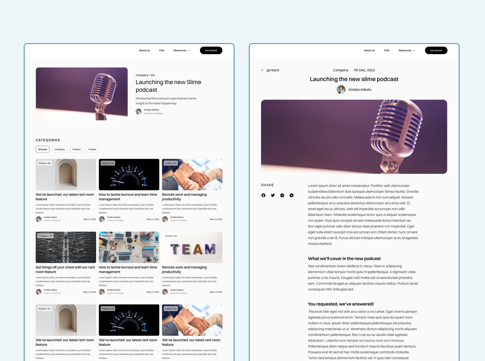 Blog page exploration by Mirabel Offiong on Dribbble