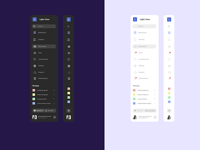 Dash Board Navigation Bar Dark Mode Vs Light Mode UI Design by Aravindi ...