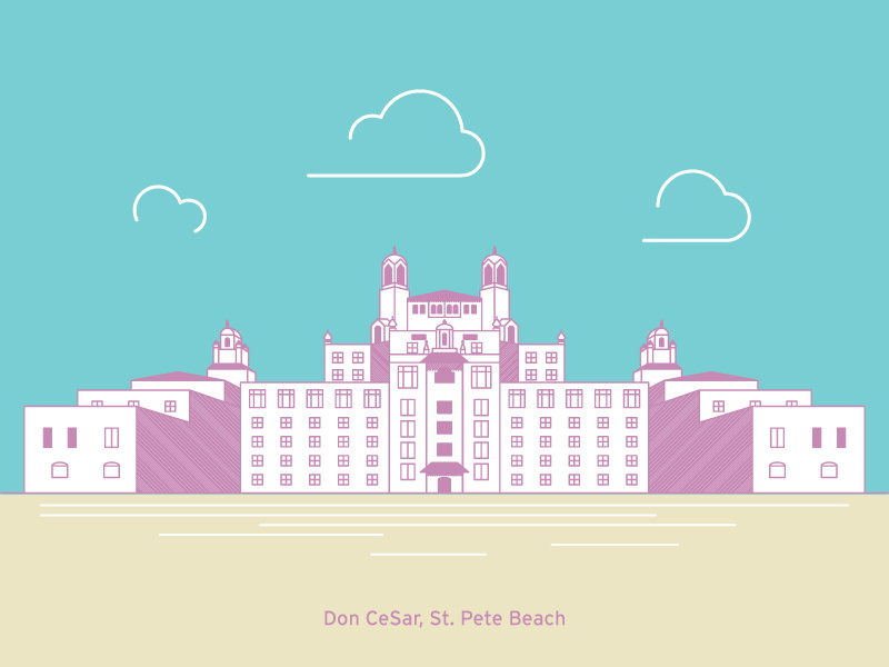 Don CeSar, St. Pete Beach by Jimmy Henderson on Dribbble