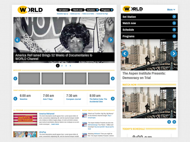 World Channel 03 by Ali Morando for WGBH Digital on Dribbble
