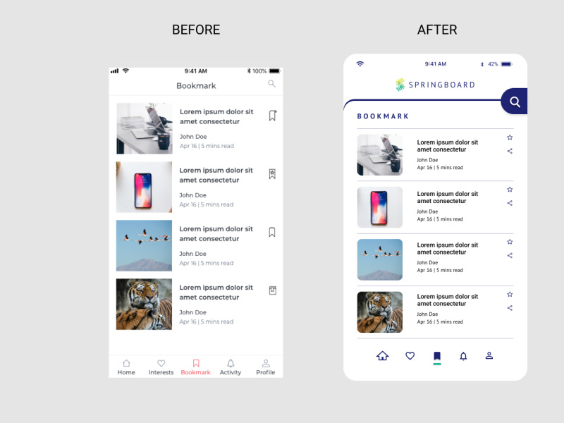 Simple interface update: by Cherly Fernandez on Dribbble