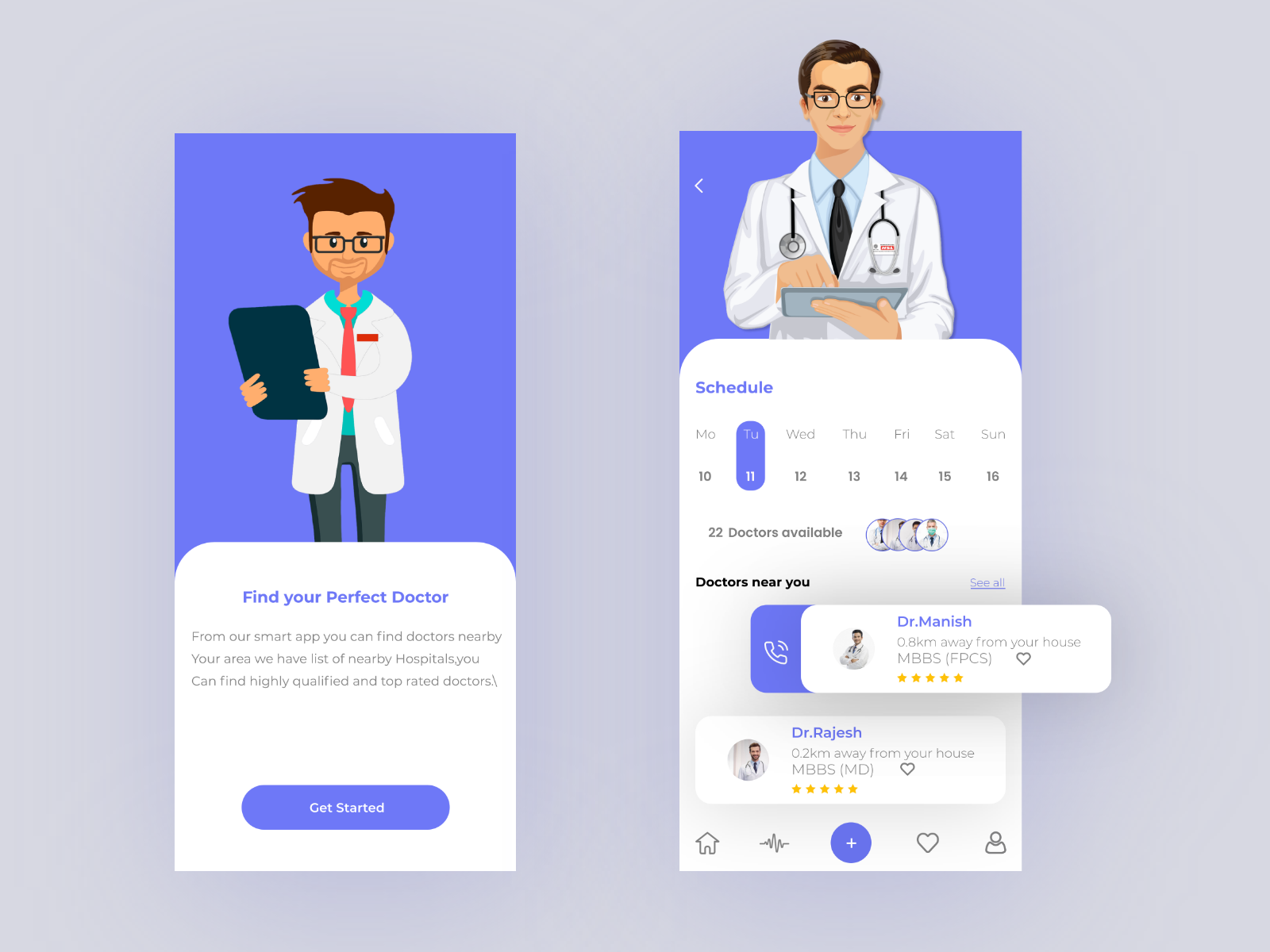 medical app Screens by MANISH CHUTAKE on Dribbble