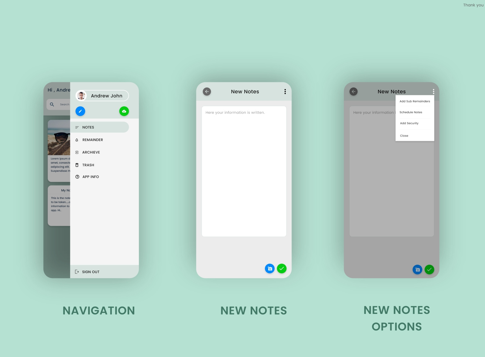 Notes App UI by Naresh Namani on Dribbble