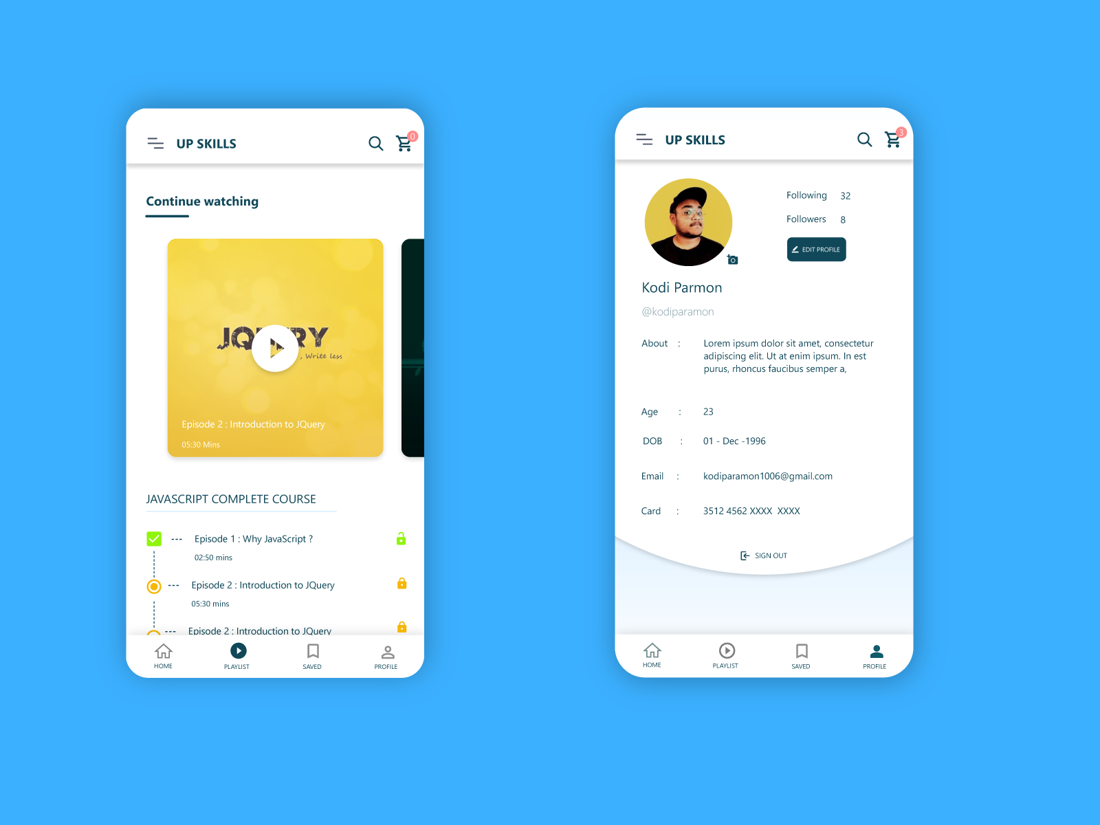 UPSKILLS - online learning and teaching app by Naresh Namani on Dribbble