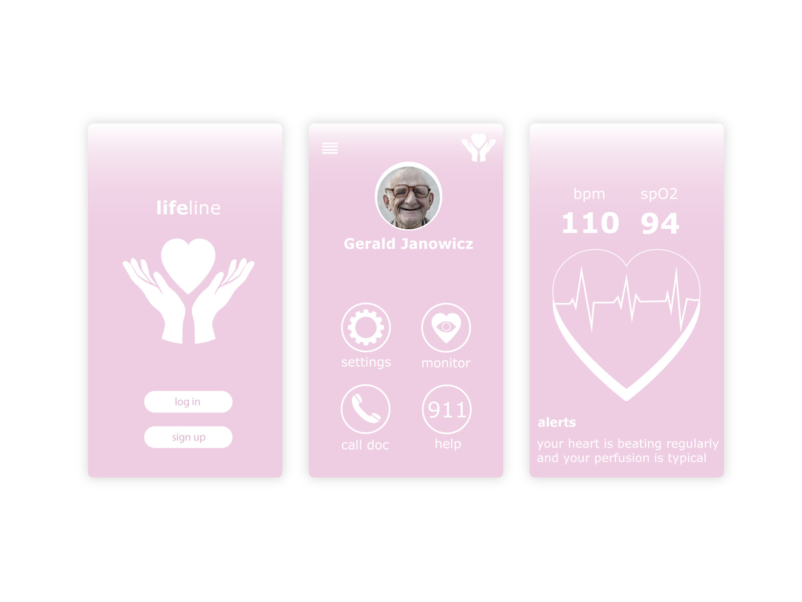 LifeLine app design by Lex on Dribbble