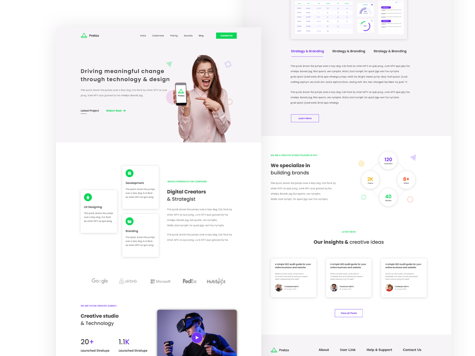 Prelax - Landing Page by Keval Kanpariya on Dribbble