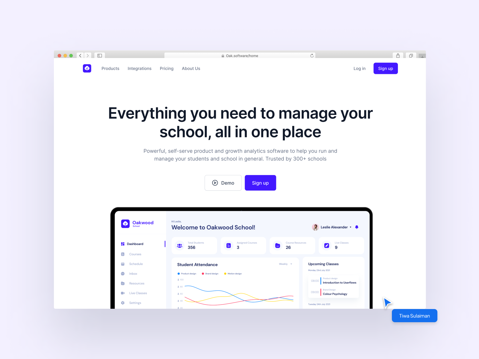 Education software Hero section by Tiwanijesu on Dribbble