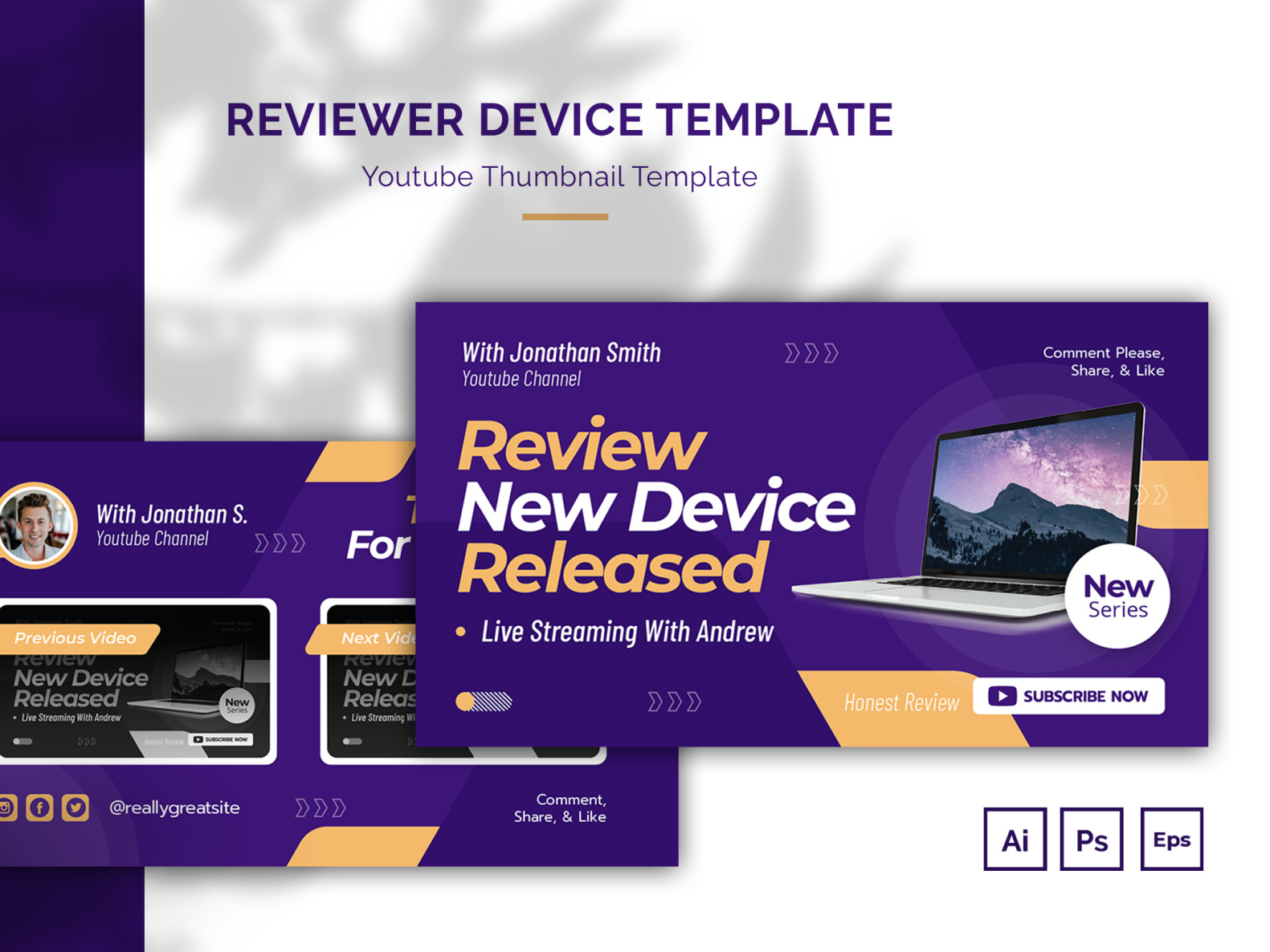 Reviewer Device Youtube Thumbnail by Maskodook on Dribbble