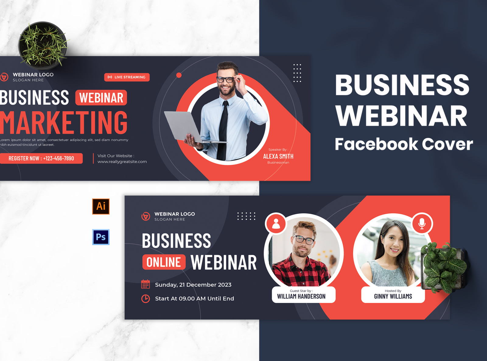 Business Webinar Facebook Cover by Maskodook on Dribbble