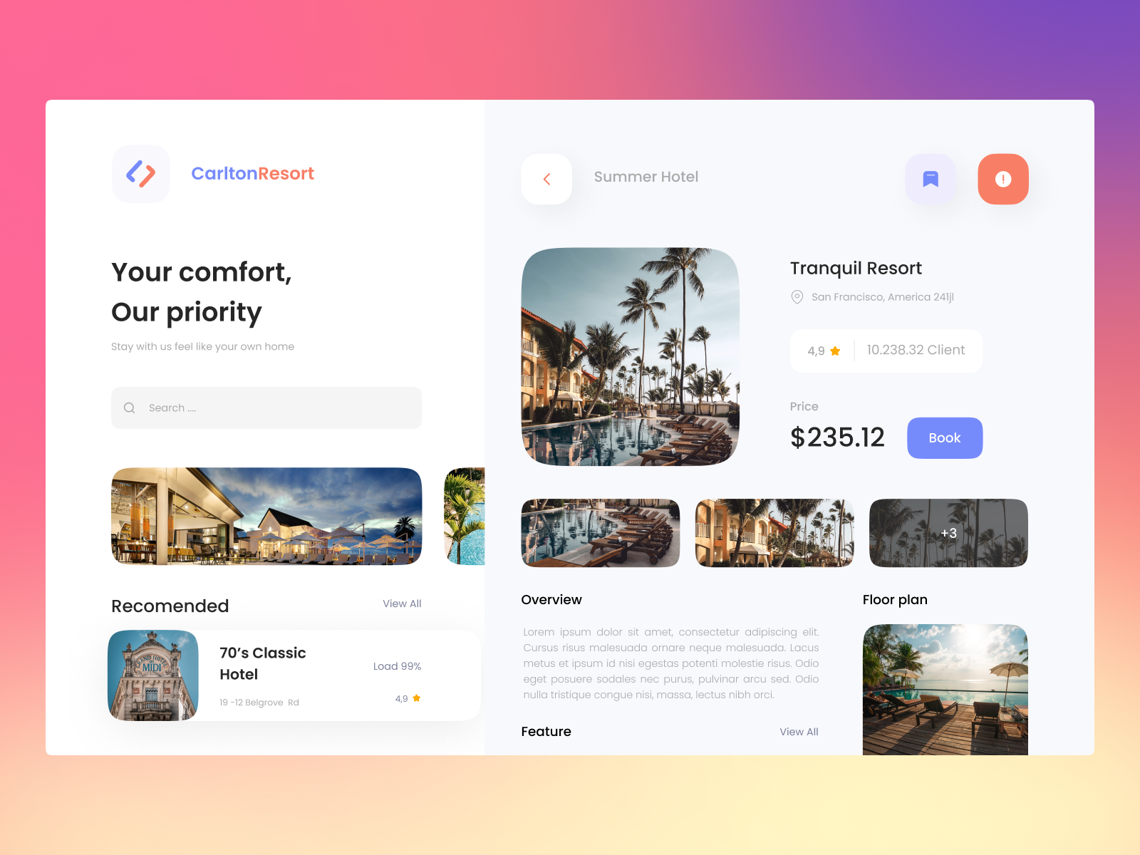 Hotel Booking UI Design by Mas Ed on Dribbble
