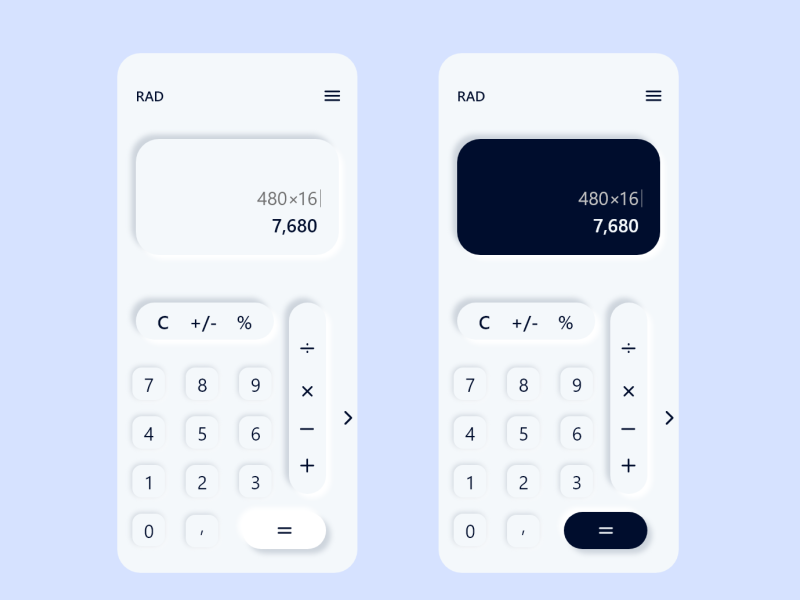 Calculator by Maryam on Dribbble