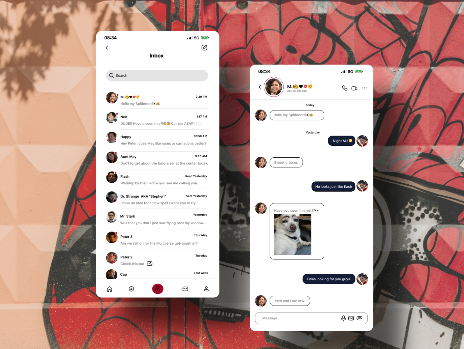 Spiderman Direct Messenger by Kiah Davis on Dribbble