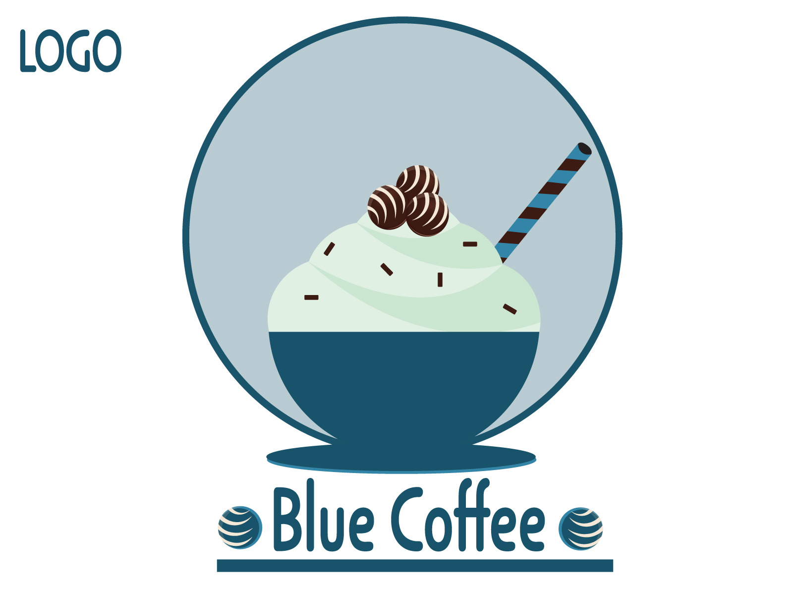 Blue Coffee Logo by Noovaala on Dribbble