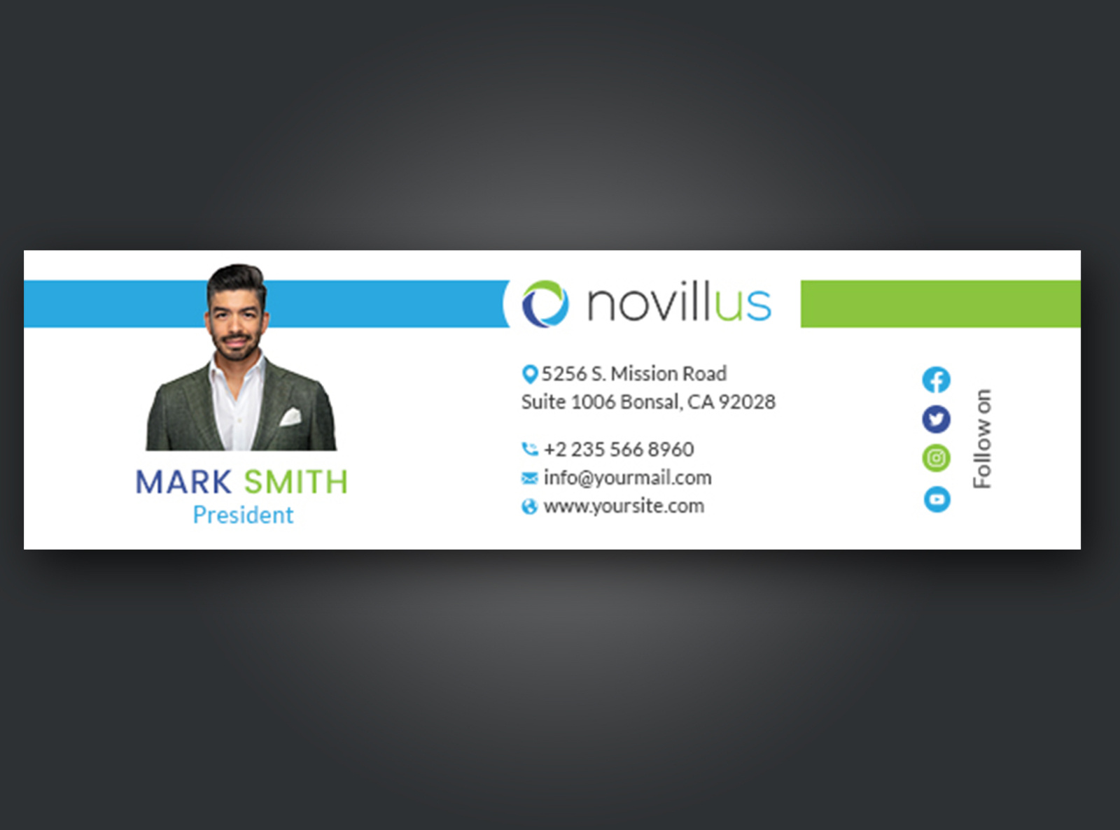 Clickable HTML email signature sample 1 by SHADMIN SHAKIB on Dribbble