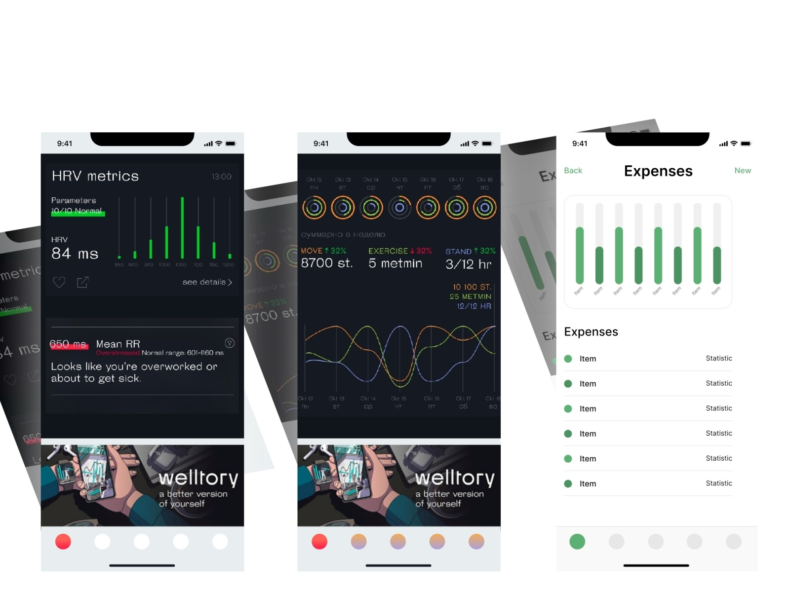 Welltory App Design by Roman (Vicktorovich) Korneev on Dribbble