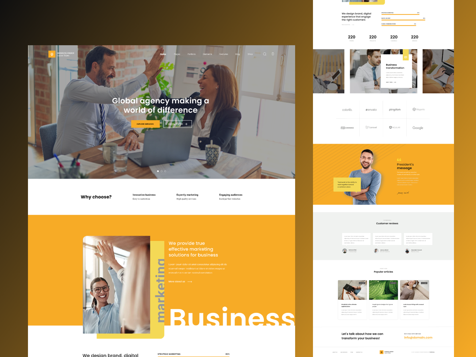 Global Agency Making Website Design. by Afran Kazi on Dribbble