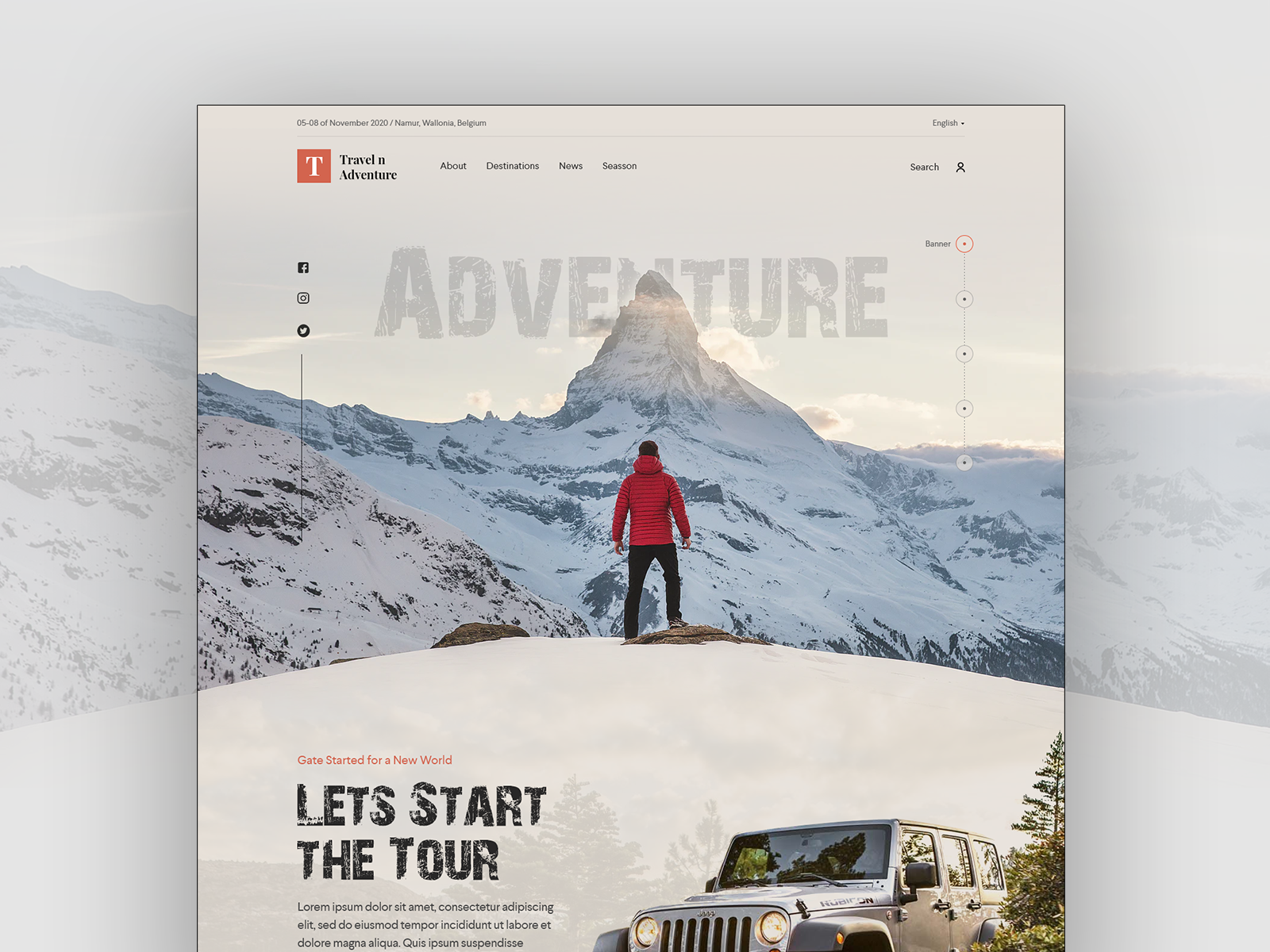 Travel website design by Alok on Dribbble