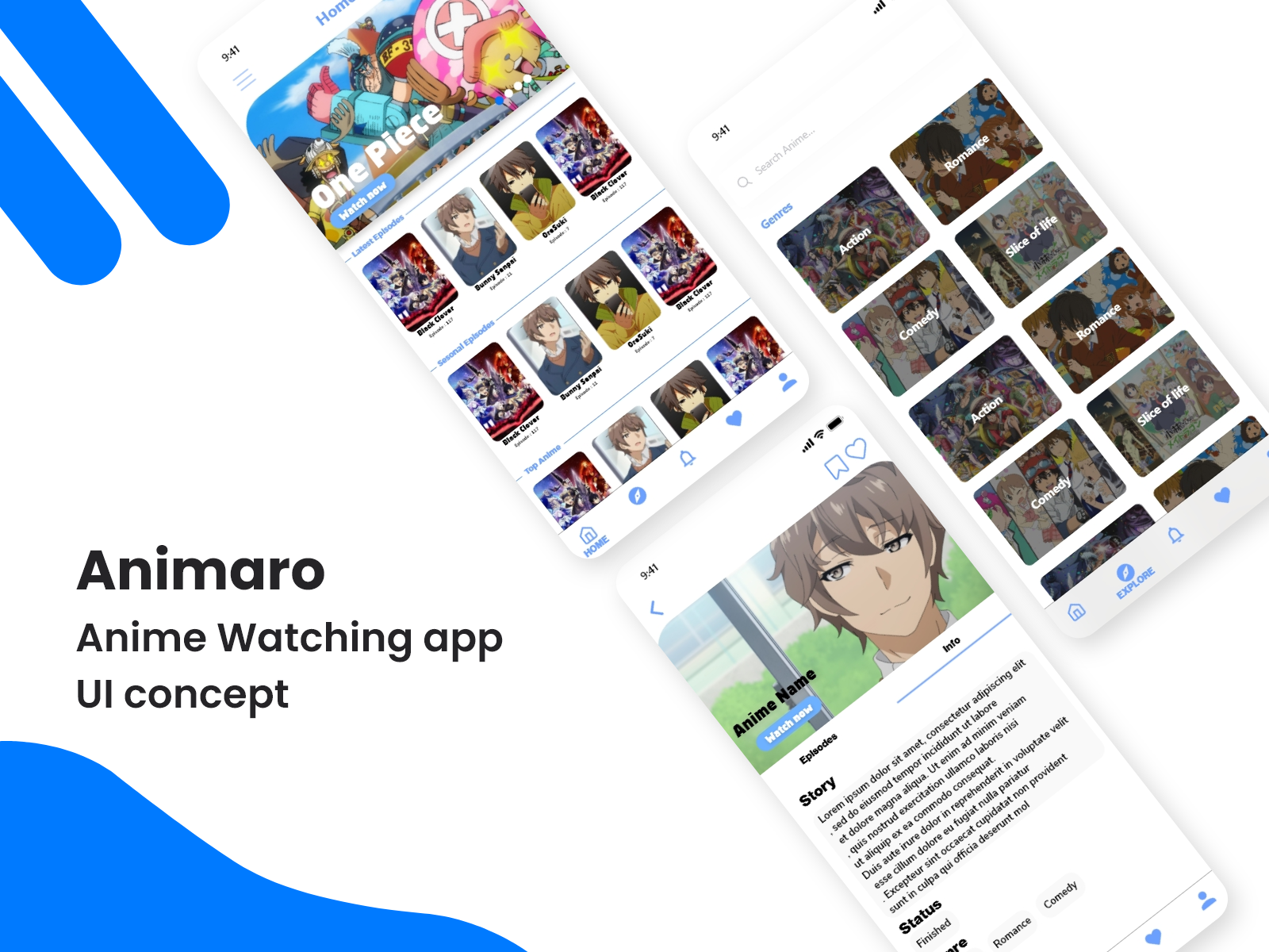Anime Streaming App UI Concept Design by Ayman Sami on Dribbble