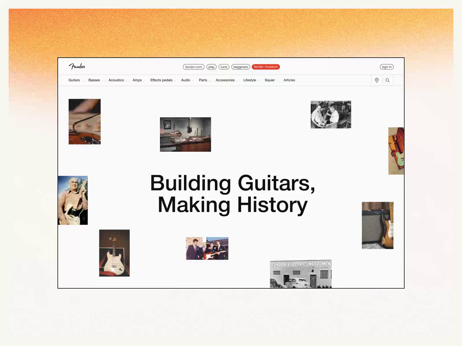 Fender Website — UX/UI Concept. Museum by UPROCK AGENCY on Dribbble