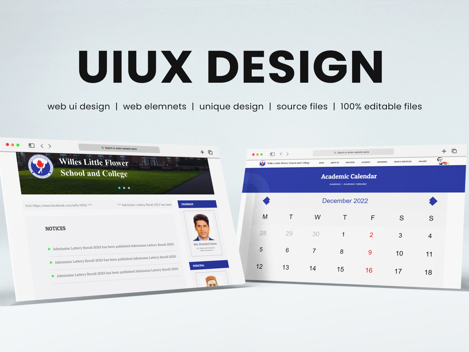 School and College management website UI design by Liton Ahammed on ...