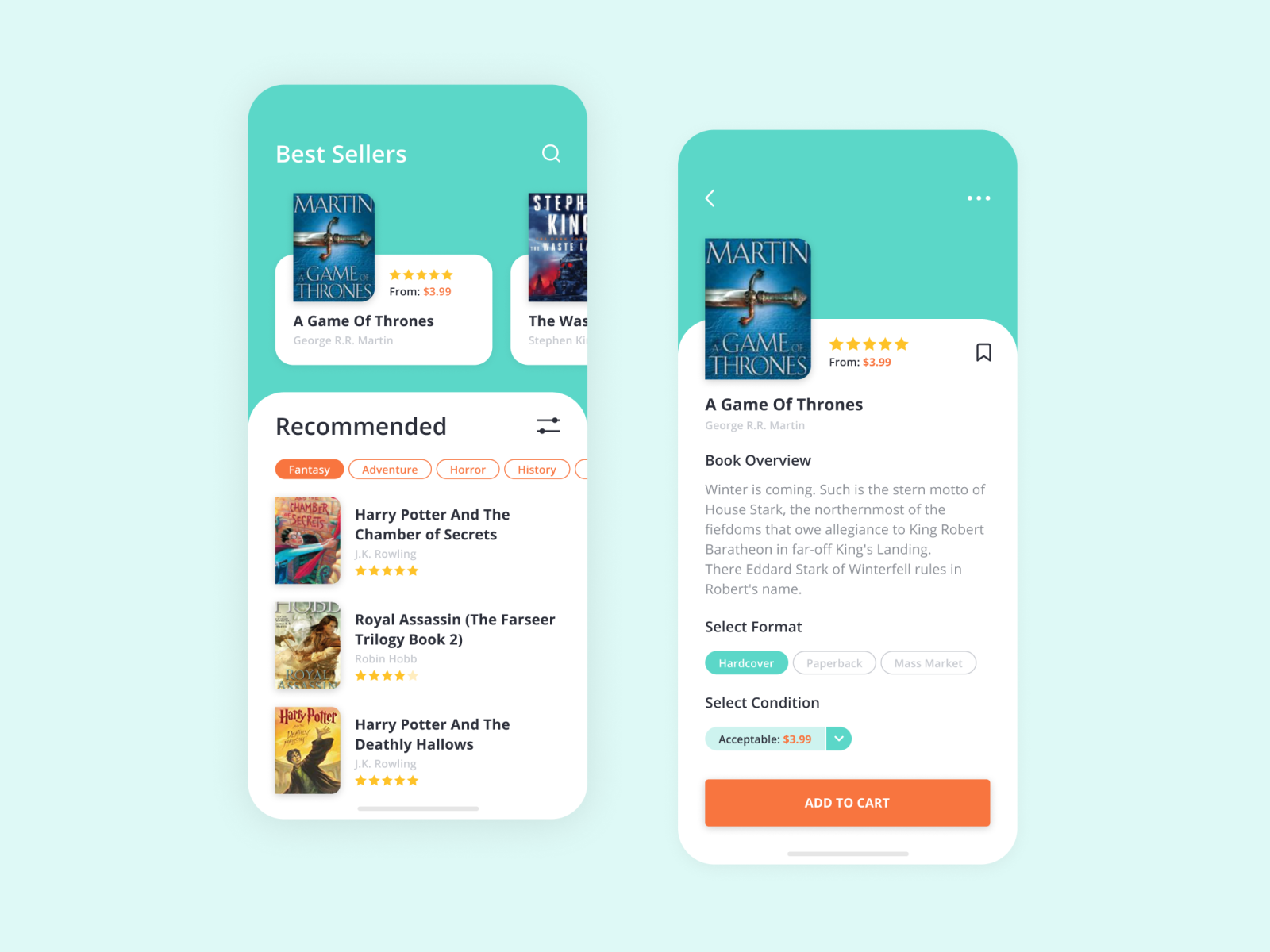 Bookstore App by Mehdi Trahim on Dribbble