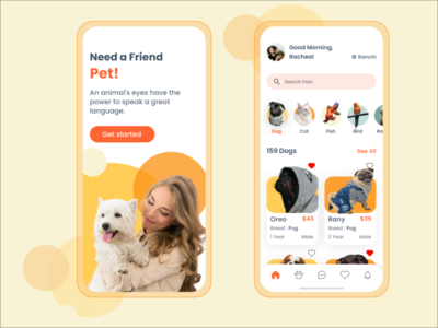 Pet Mobile App Design by ProdX on Dribbble