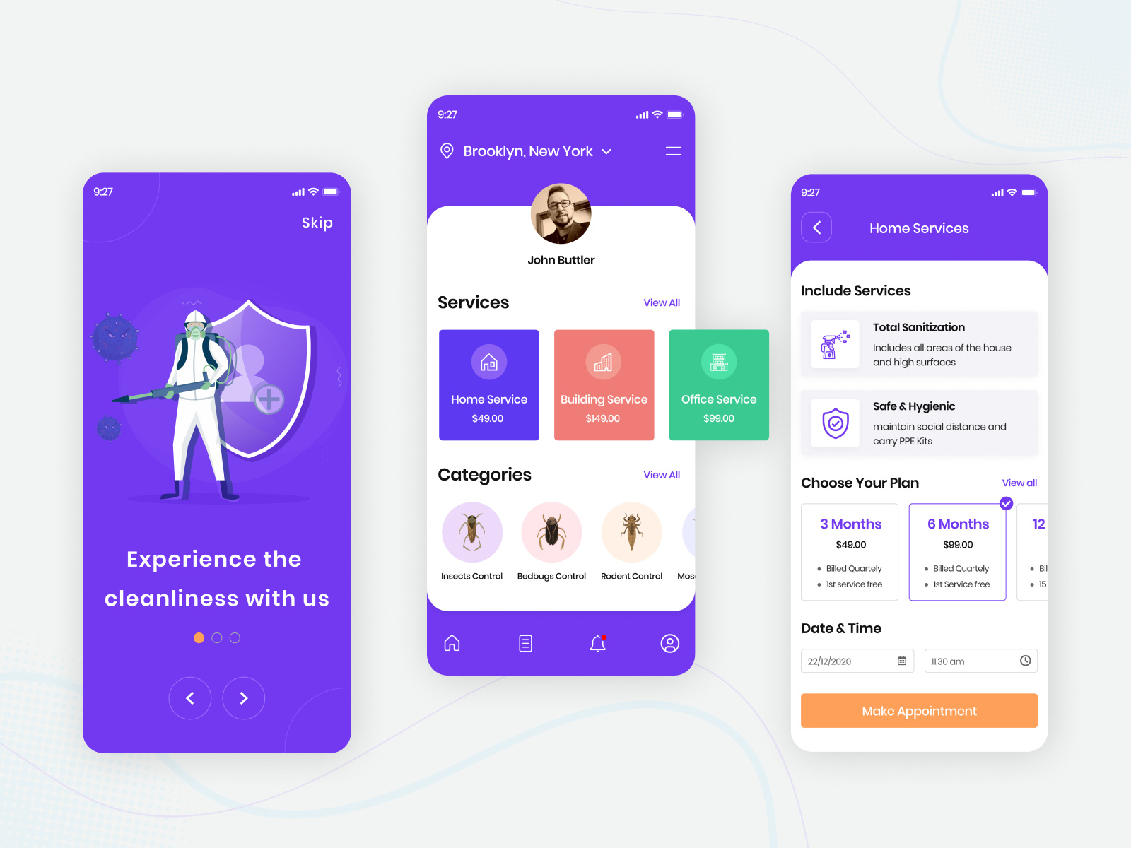 Pest Control App by MQoS UI/UX for MultiQoS on Dribbble