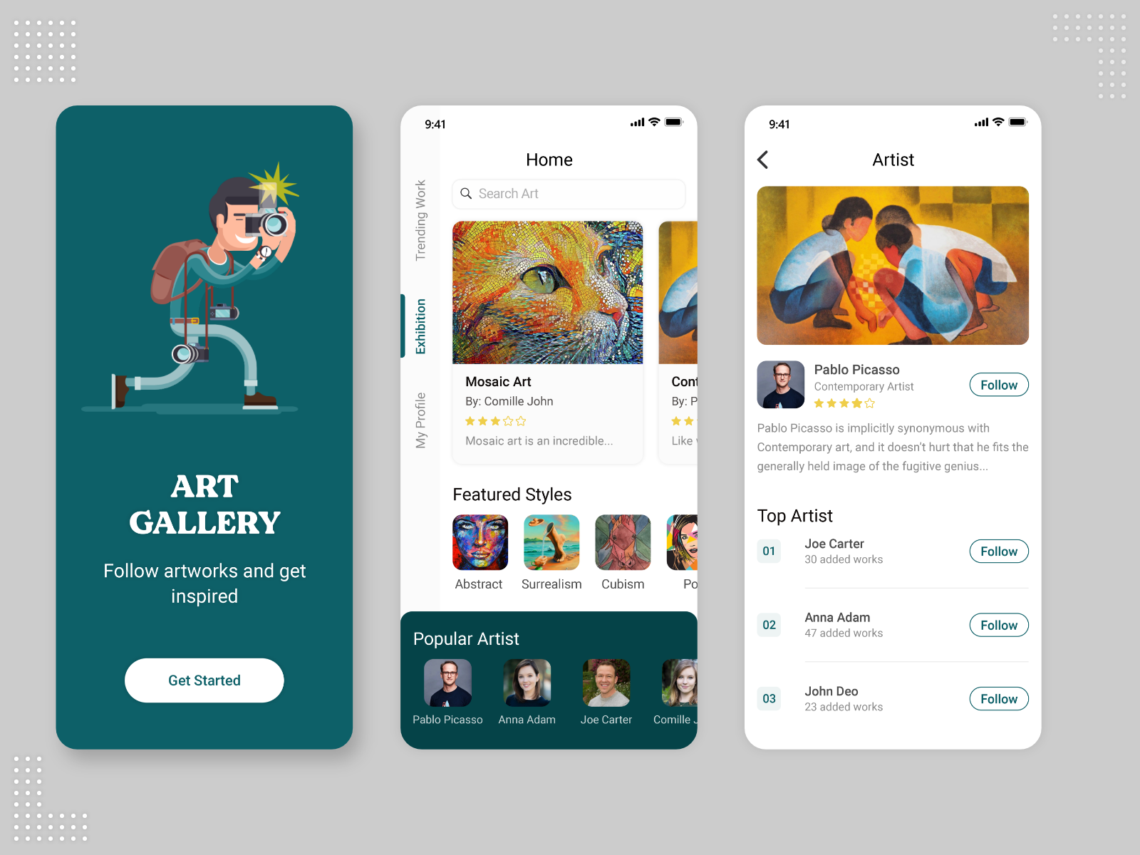 Art Gallery App by MQoS UI/UX for MultiQoS on Dribbble