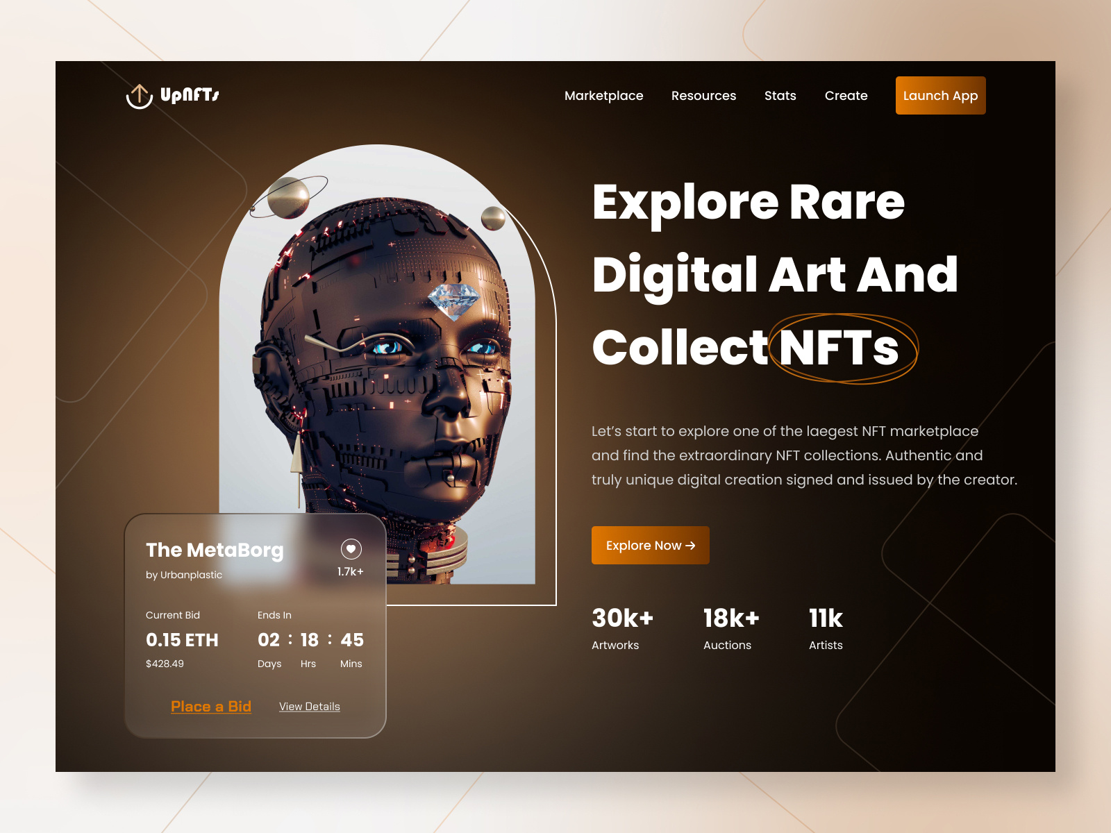 Digital Art NFTs - Landing Page Design by MQoS UI/UX for MultiQoS on ...