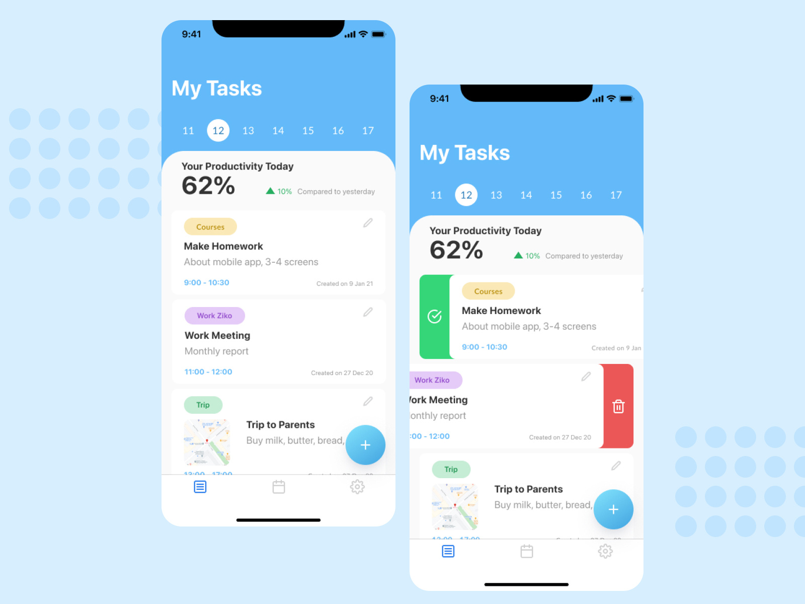 Glider calendar by Olga Strelets on Dribbble