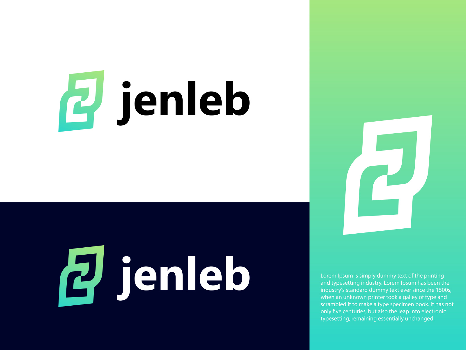 Jenleb Logo Design by Imon Ahamed | Logo Designer on Dribbble