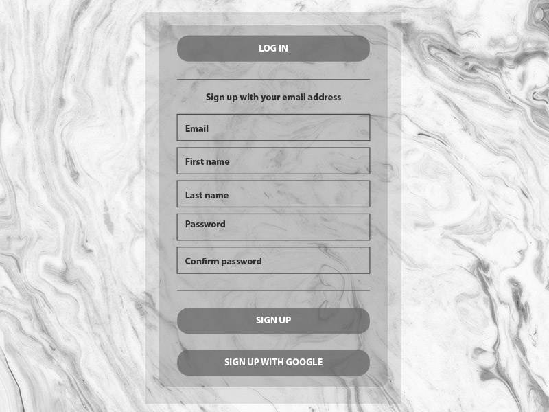 Sign Up Screen by Mach on Dribbble