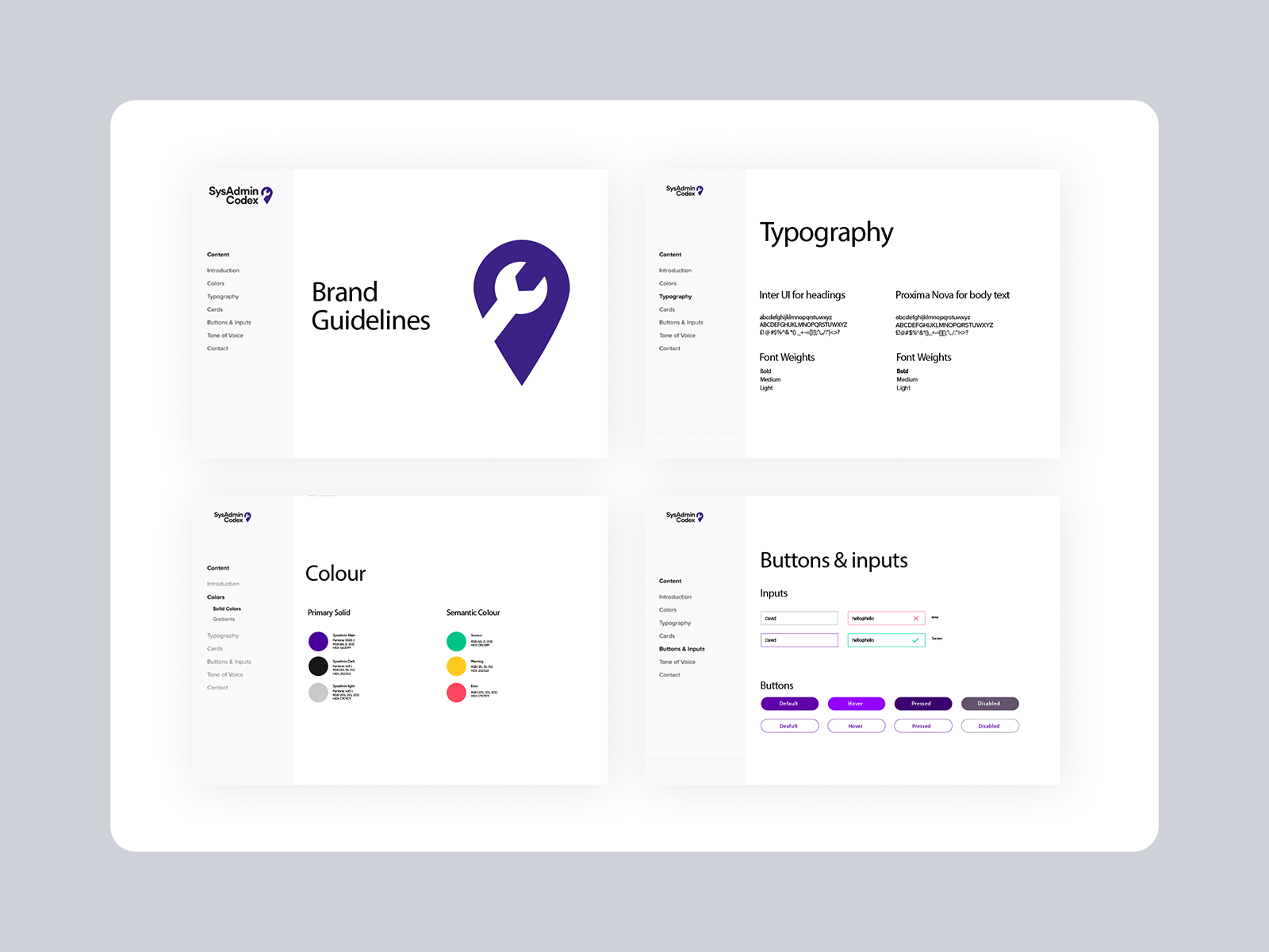 Sysadmin Codex Brand Guidelines by Alan Edward Dodds on Dribbble