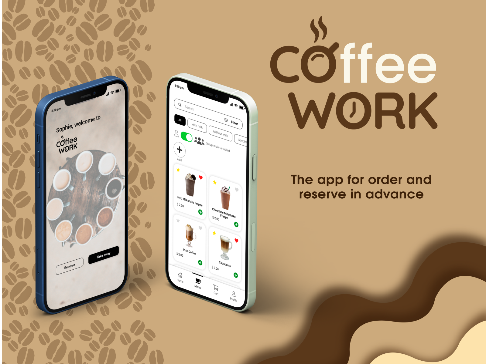 Coffee Work - App by Natalia on Dribbble