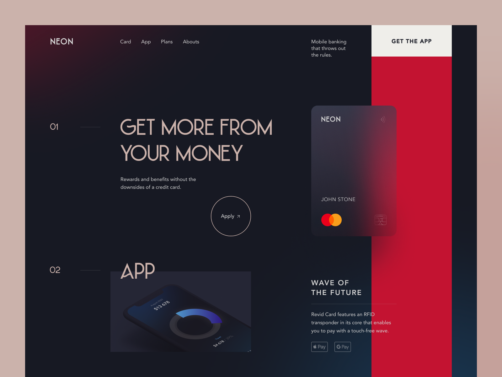 Neon Bank Website by Halo UI/UX for HALO LAB on Dribbble