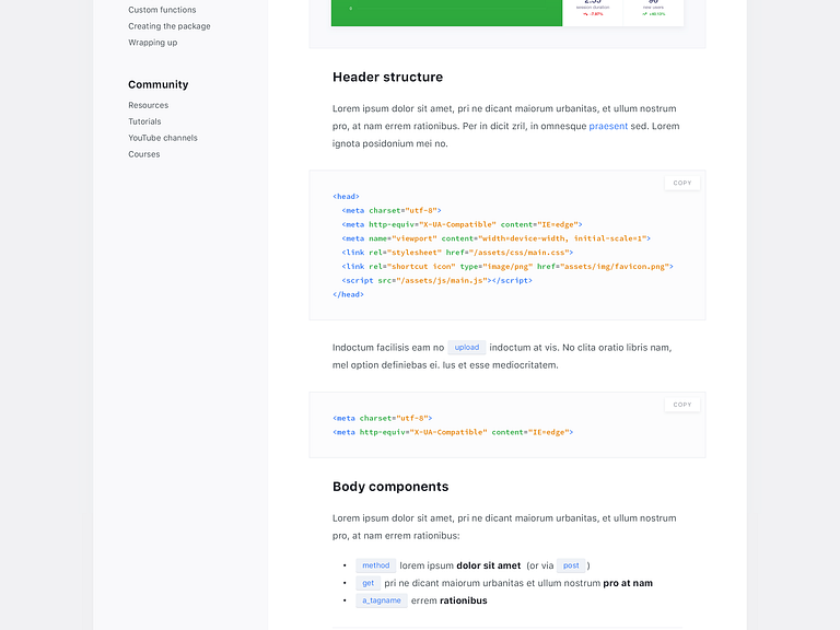 Documentation Website Styleguide by Andrei Josan 🦄 on Dribbble