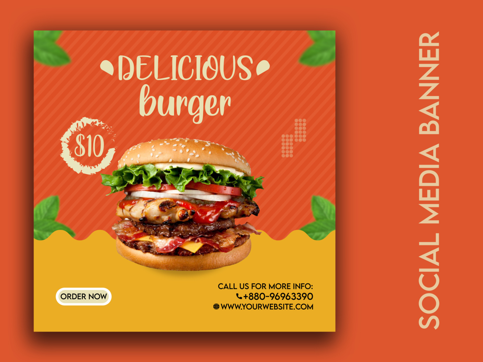 Food Social Media Banner Ads by Md. Sadman Islam Pantho on Dribbble