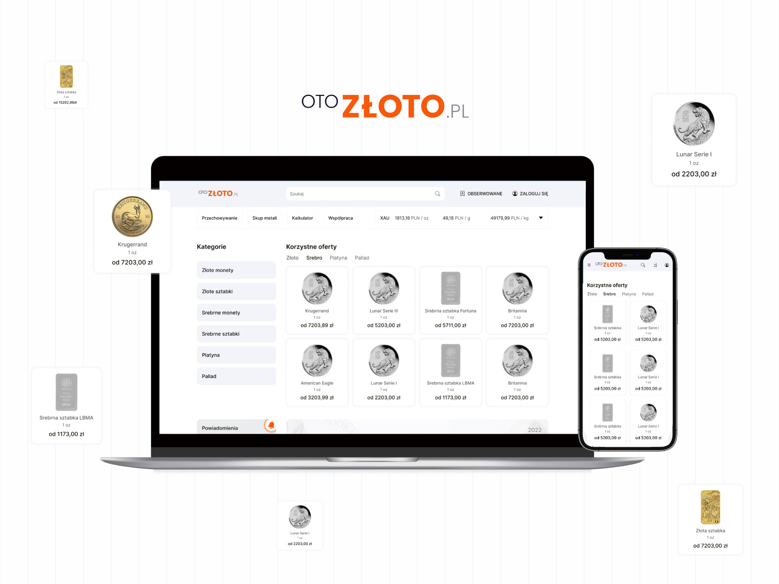 Web design - OtoZłoto-main page by Klaudia on Dribbble