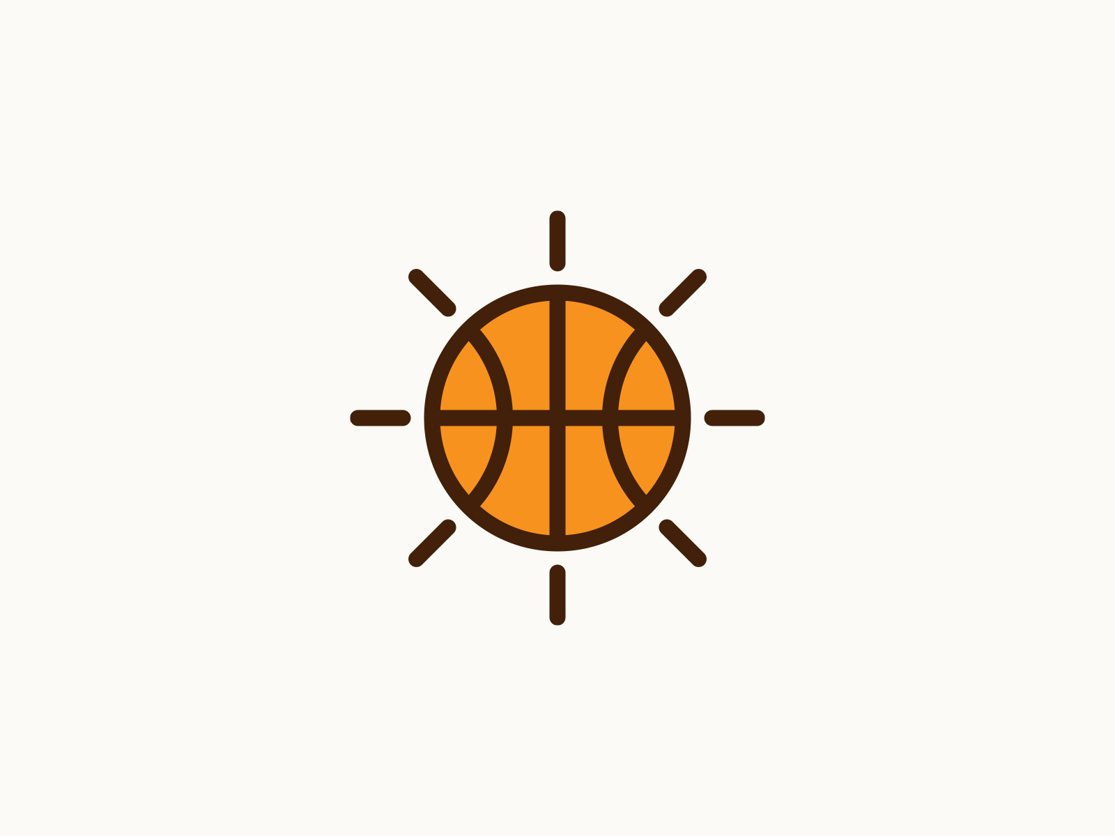 Basketball Sun by Lucas Fields on Dribbble
