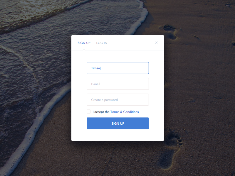 Sign Up - Daily UI #001 by Timea Konya on Dribbble