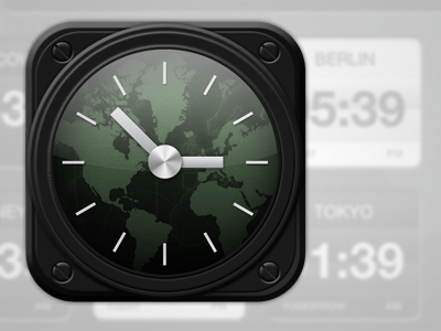 WorldClock Icon 01 by Dave Hornsby on Dribbble