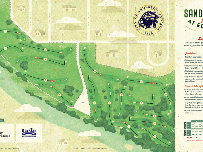 Final Disc Golf Map by Jared Shofner on Dribbble