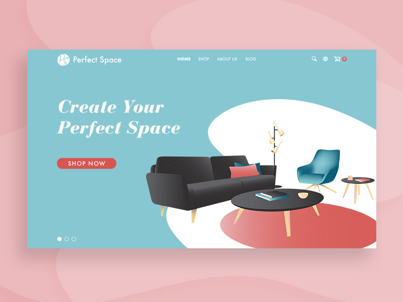 Perfect Space – Homepage concept by Matt Newton on Dribbble