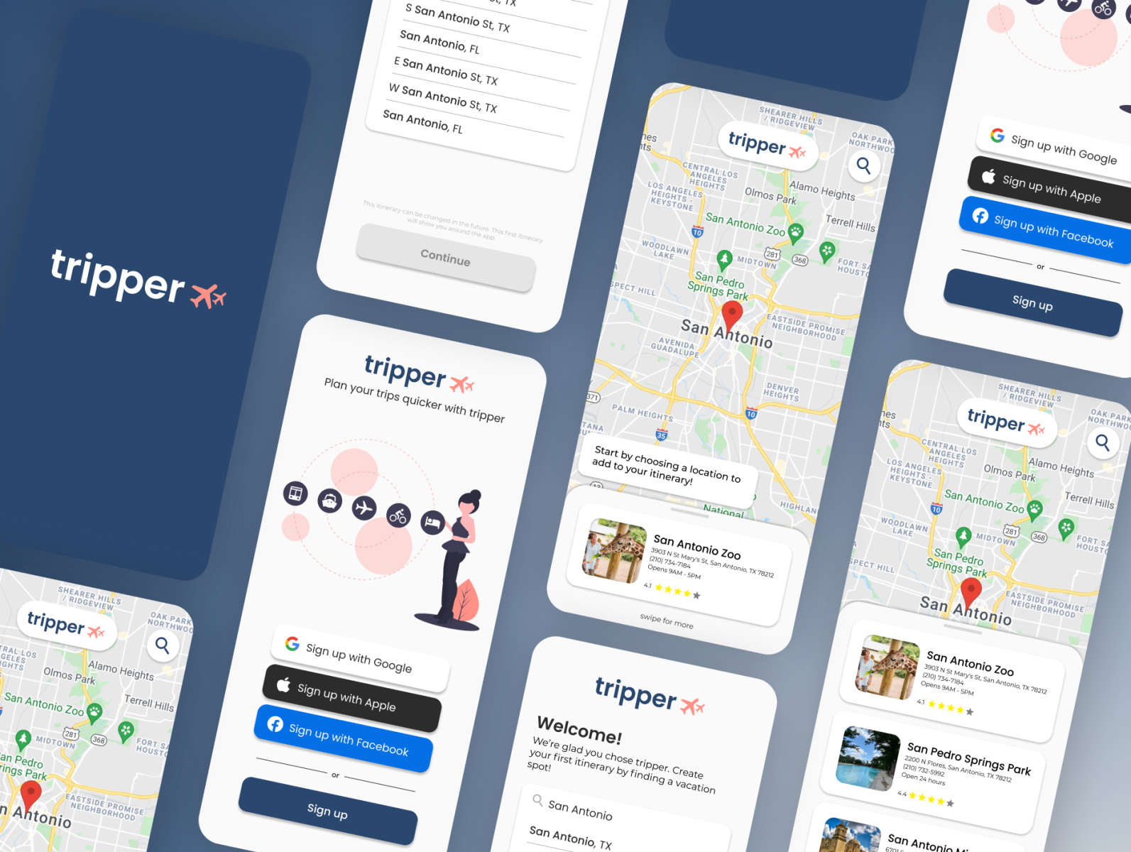 Trip Planning Mobile Application Design - Tripper by Jaime Garcia, Jr ...