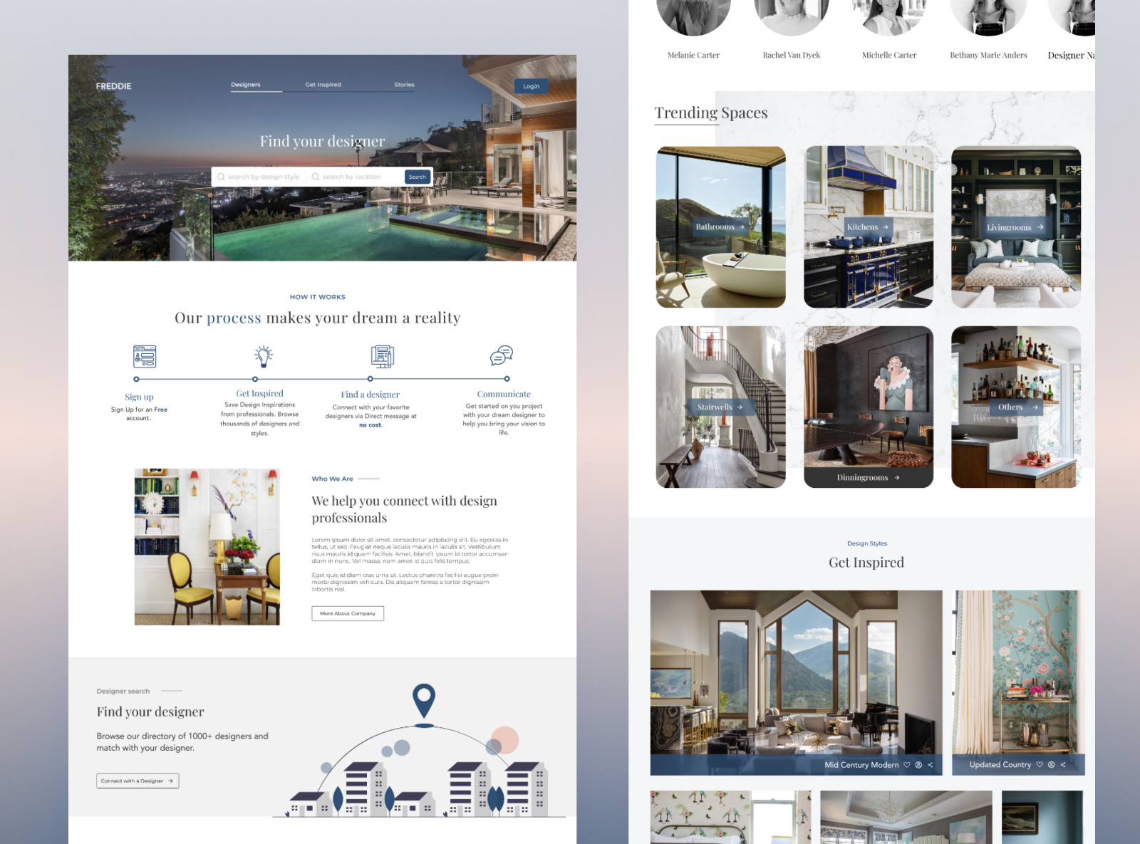 Interior Designer Search Site by Halima on Dribbble