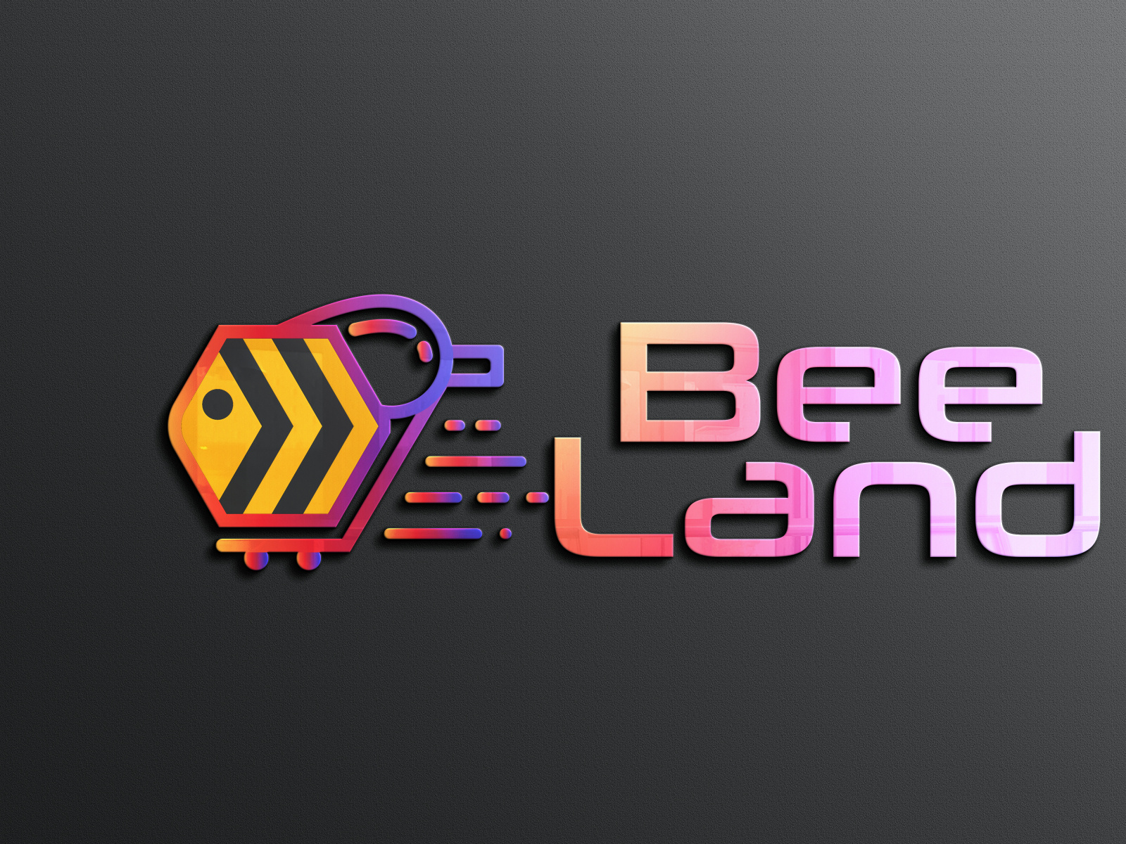 Bee land logo by Design Pack BD on Dribbble