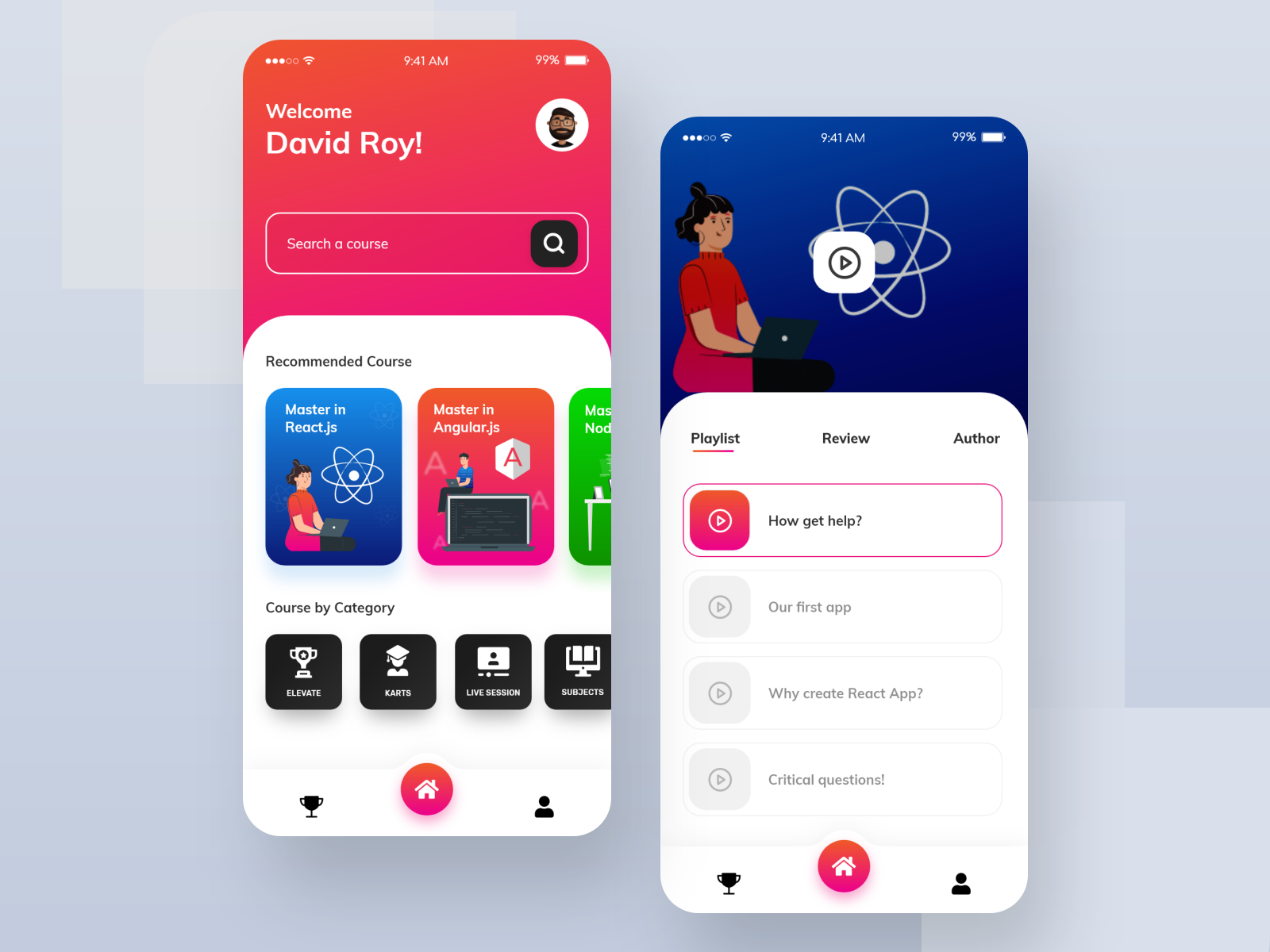 eLearning App UI Concept by Codextrivia on Dribbble